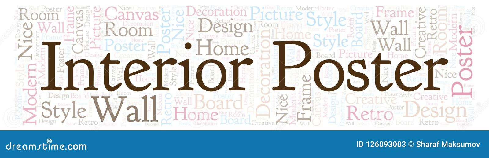 Interior Poster Word Cloud. Stock Illustration - Illustration of ...