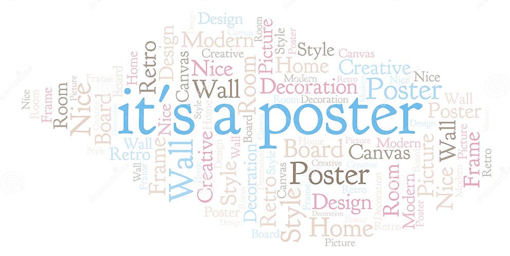 Interior Poster Word Cloud. Stock Illustration - Illustration of poster ...