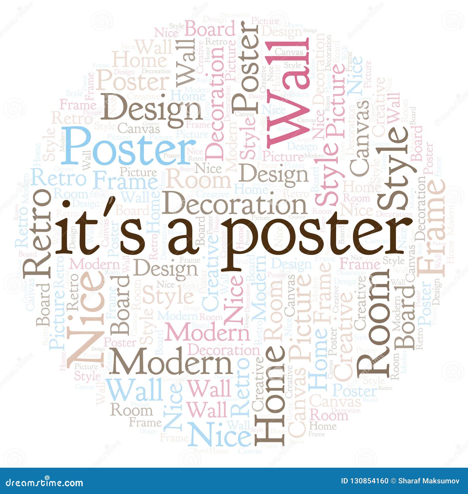 Interior Poster Word Cloud. Stock Illustration - Illustration of ...