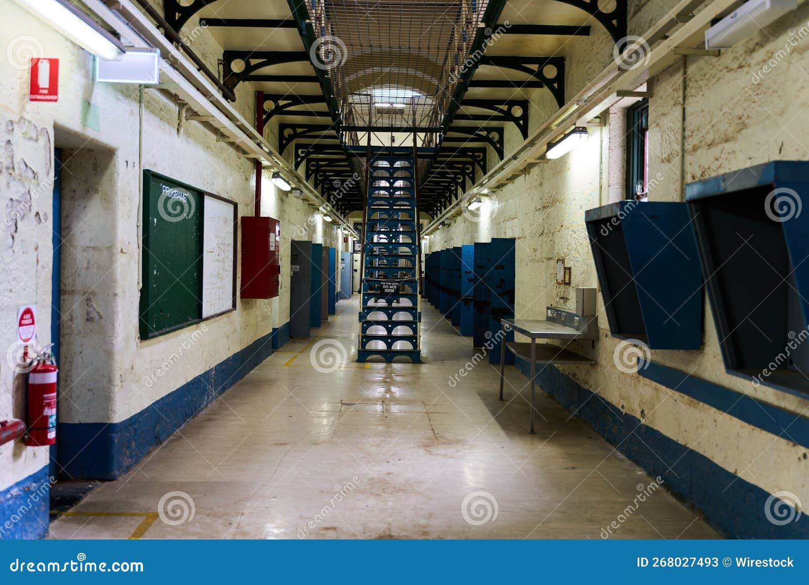 Interior of Prison Building Stock Image - Image of walls, room: 268027493