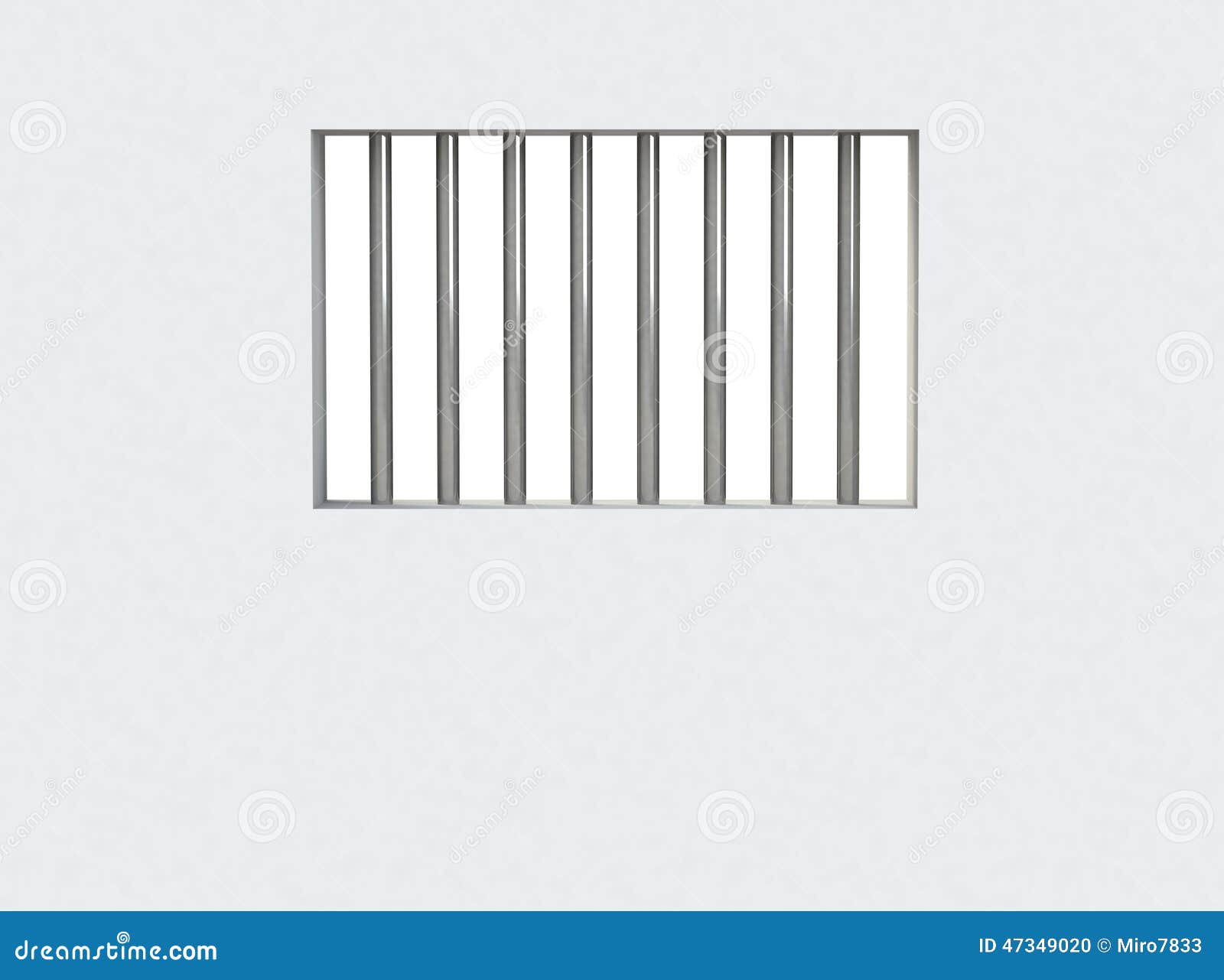 The Interior of the Prison Cell, Barred Window Stock Illustration ...