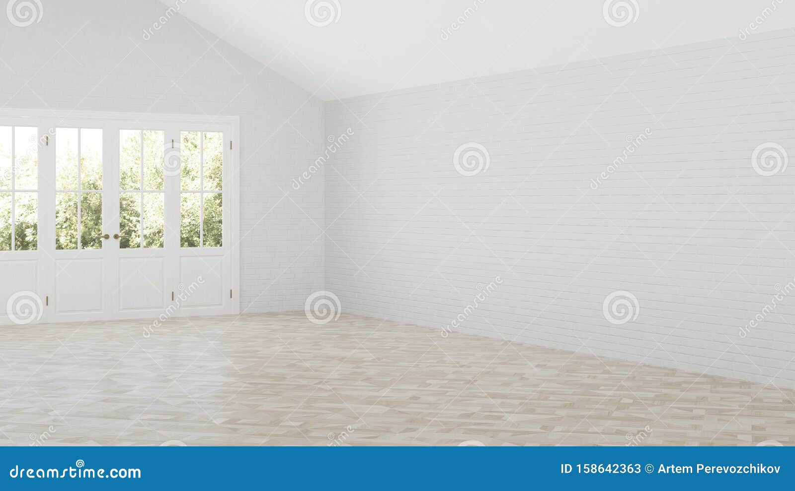 The Interior of a Private House. Empty Room Stock Illustration ...