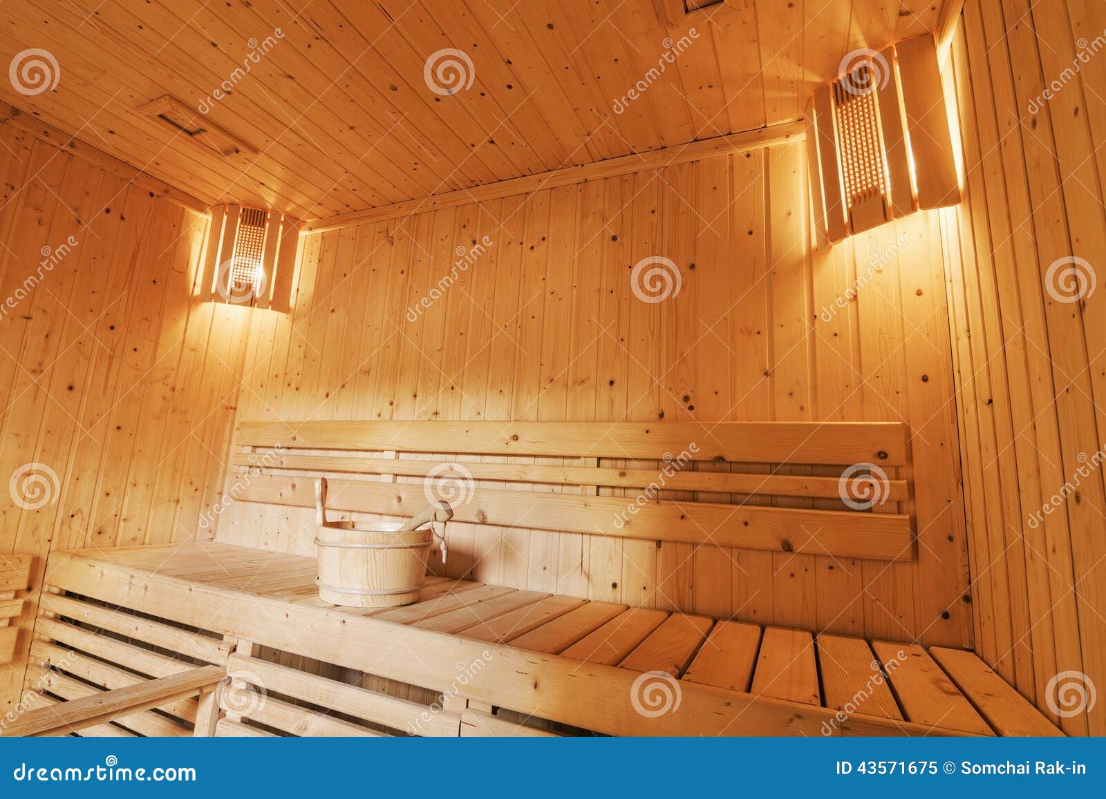 Interior of a Private Sauna Stock Image - Image of inside, relaxing ...