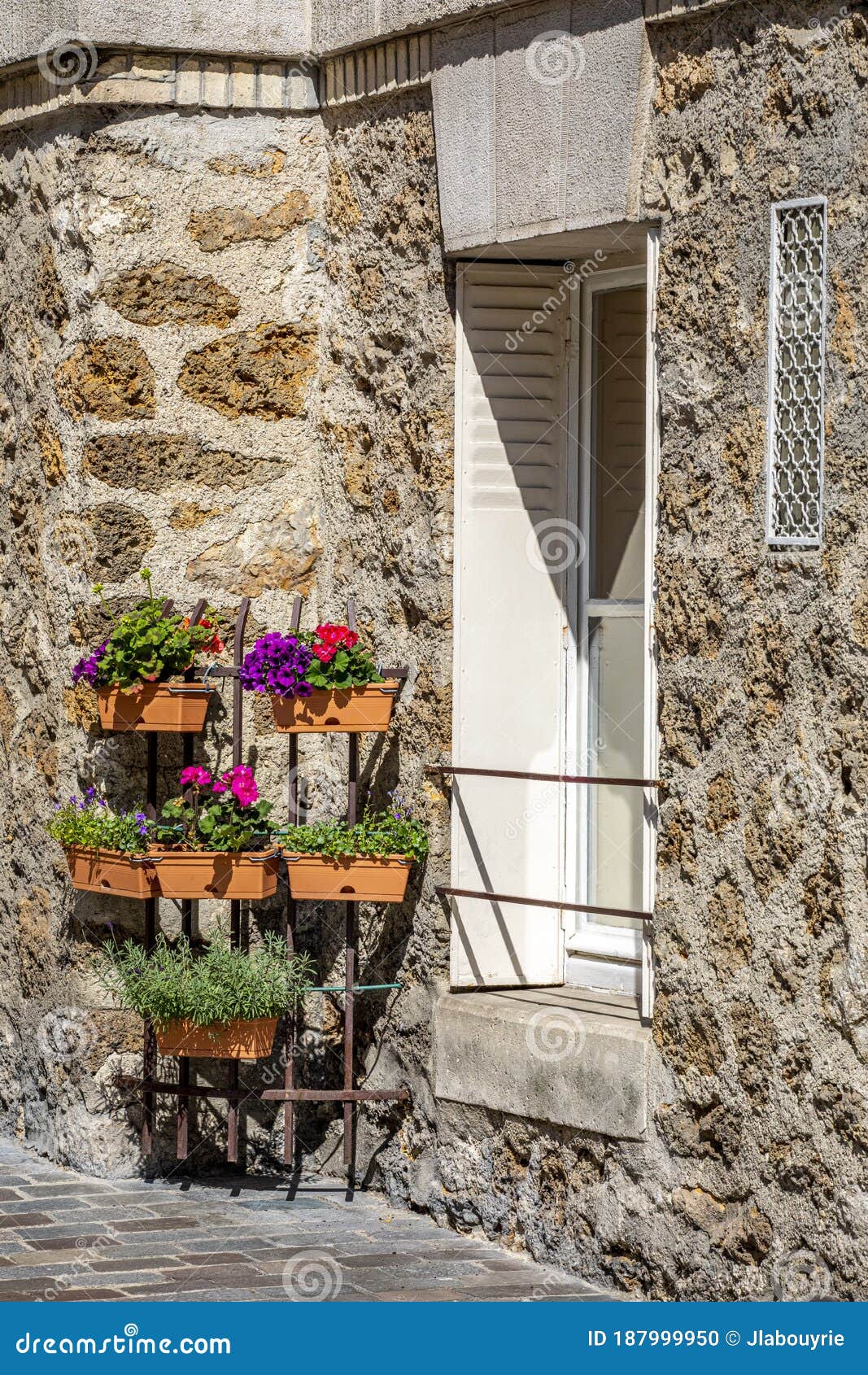 Interior of Private Yard in Paris Stock Photo - Image of geometric ...