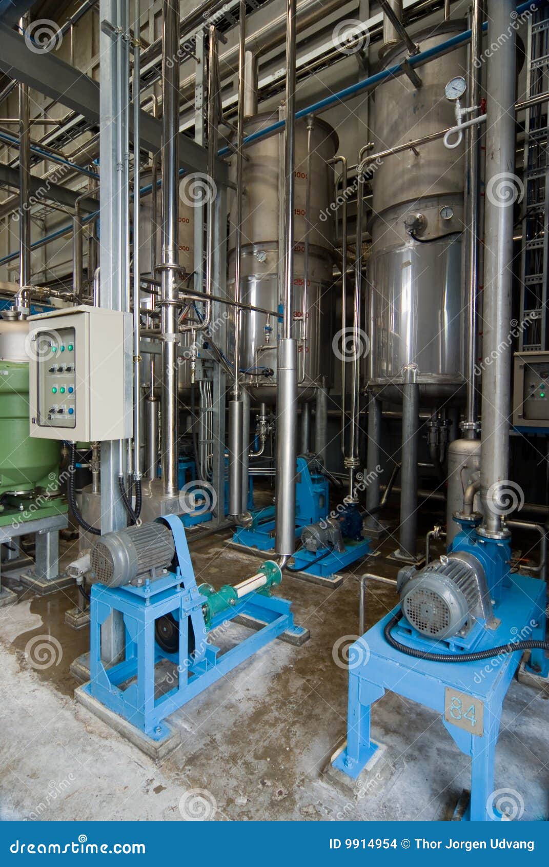 Interior of Processing Plant Stock Photo - Image of metal, machinery ...