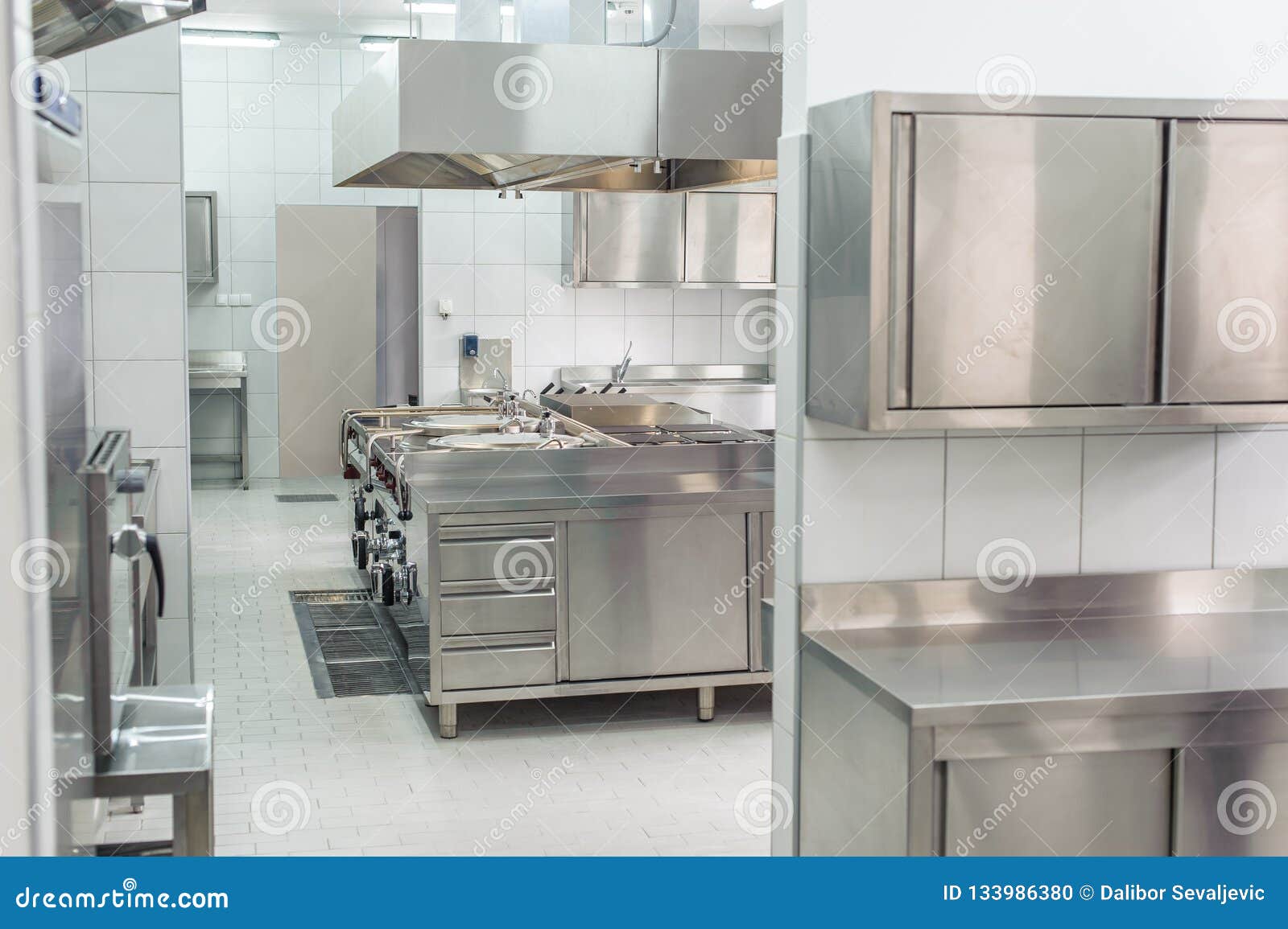 Interior of the Professional Kitchen Stock Photo - Image of industrial ...