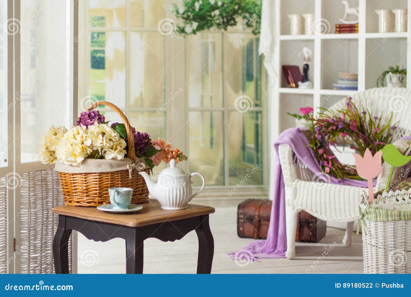 Interior in the Provencal Style: Furniture and Decor Stock Photo ...