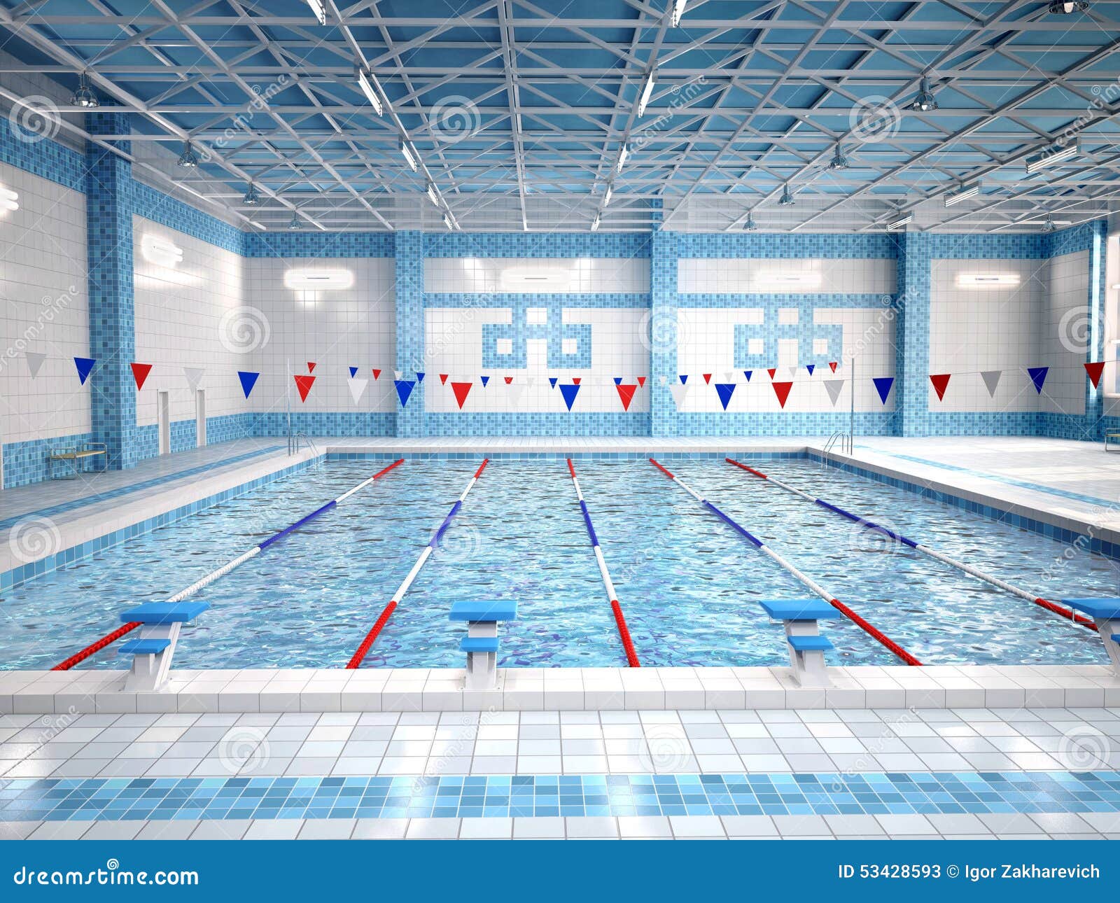 Public Swimming Pool Isometric Flowchart Vector Illustration ...