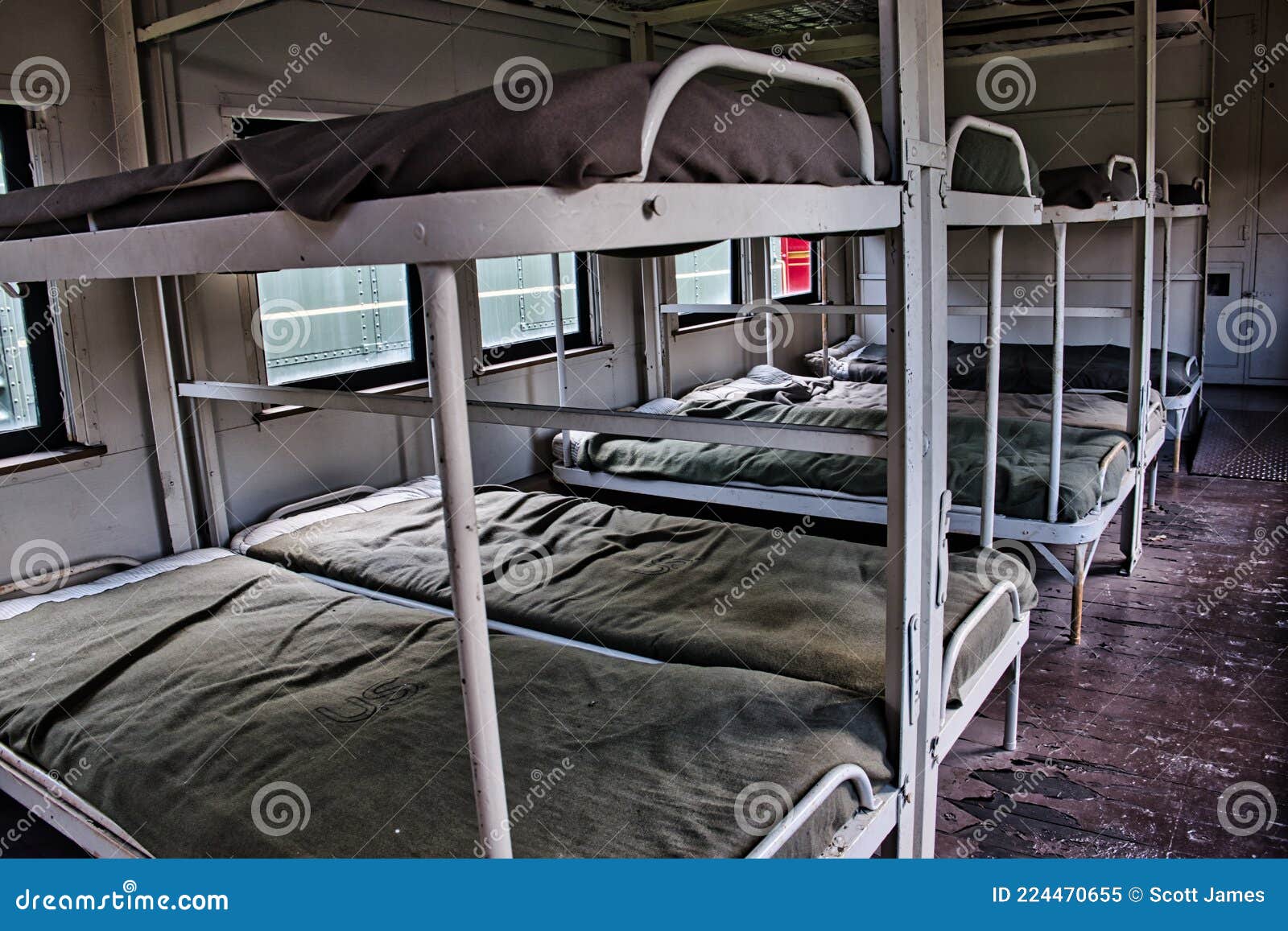 Interior of a Pullman USA Army Troop Railway Car Editorial Image ...