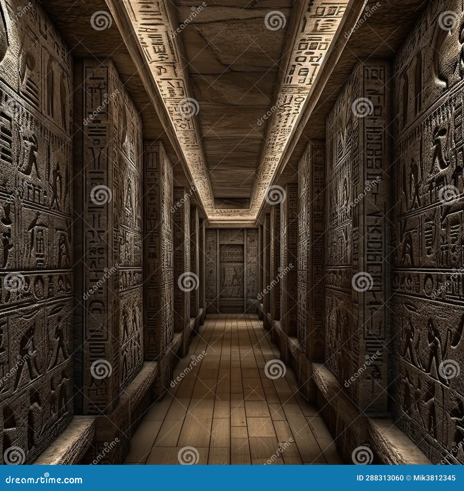 Interior Of A Pyramid With Hieroglyphs. Royalty-Free Stock Image ...