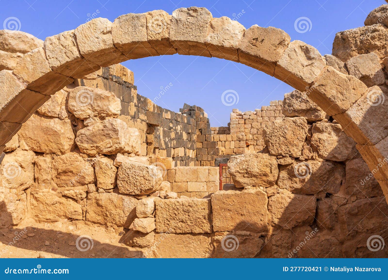 Qasr Al Hallabat Desert Castle, Jordan Stock Image - Image of oriental ...