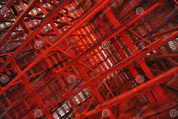Interior Rafters of a Barn stock photo. Image of barn - 20742672