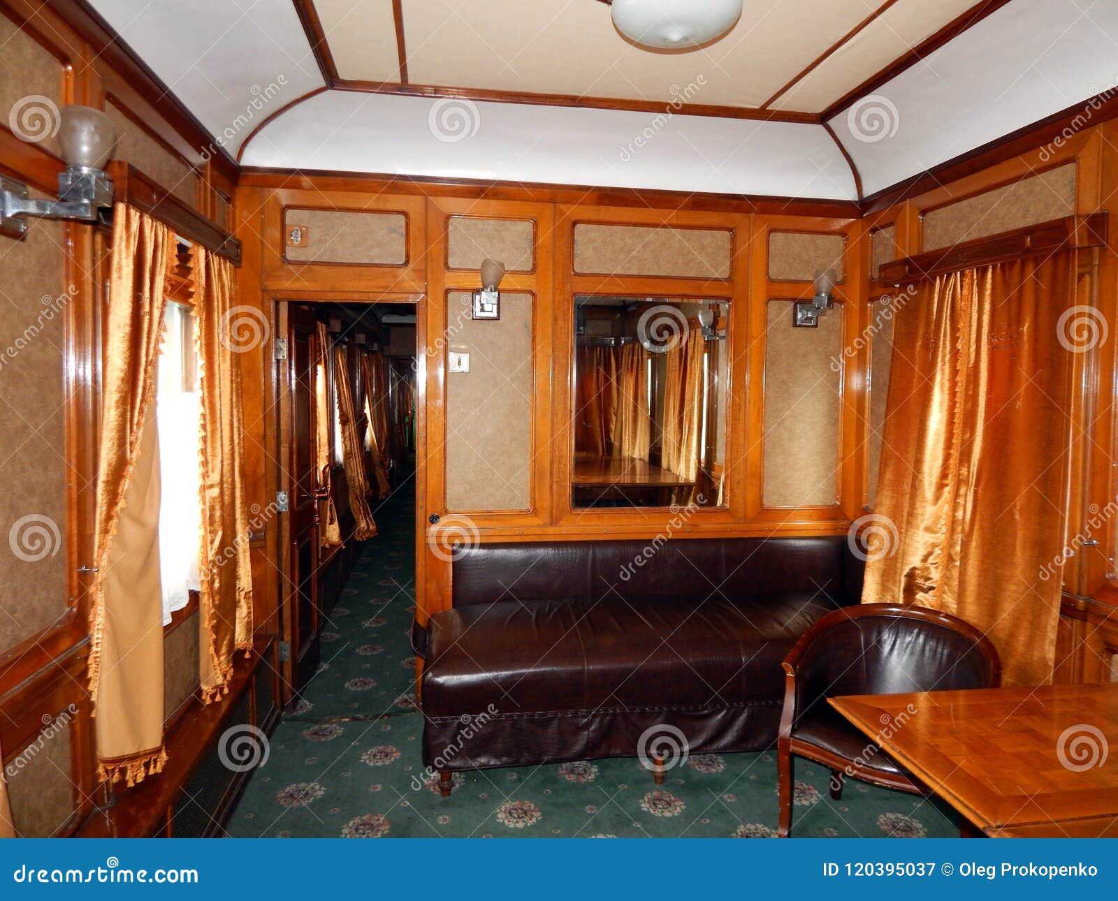 Interior of a railway car stock image. Image of europe - 120395037