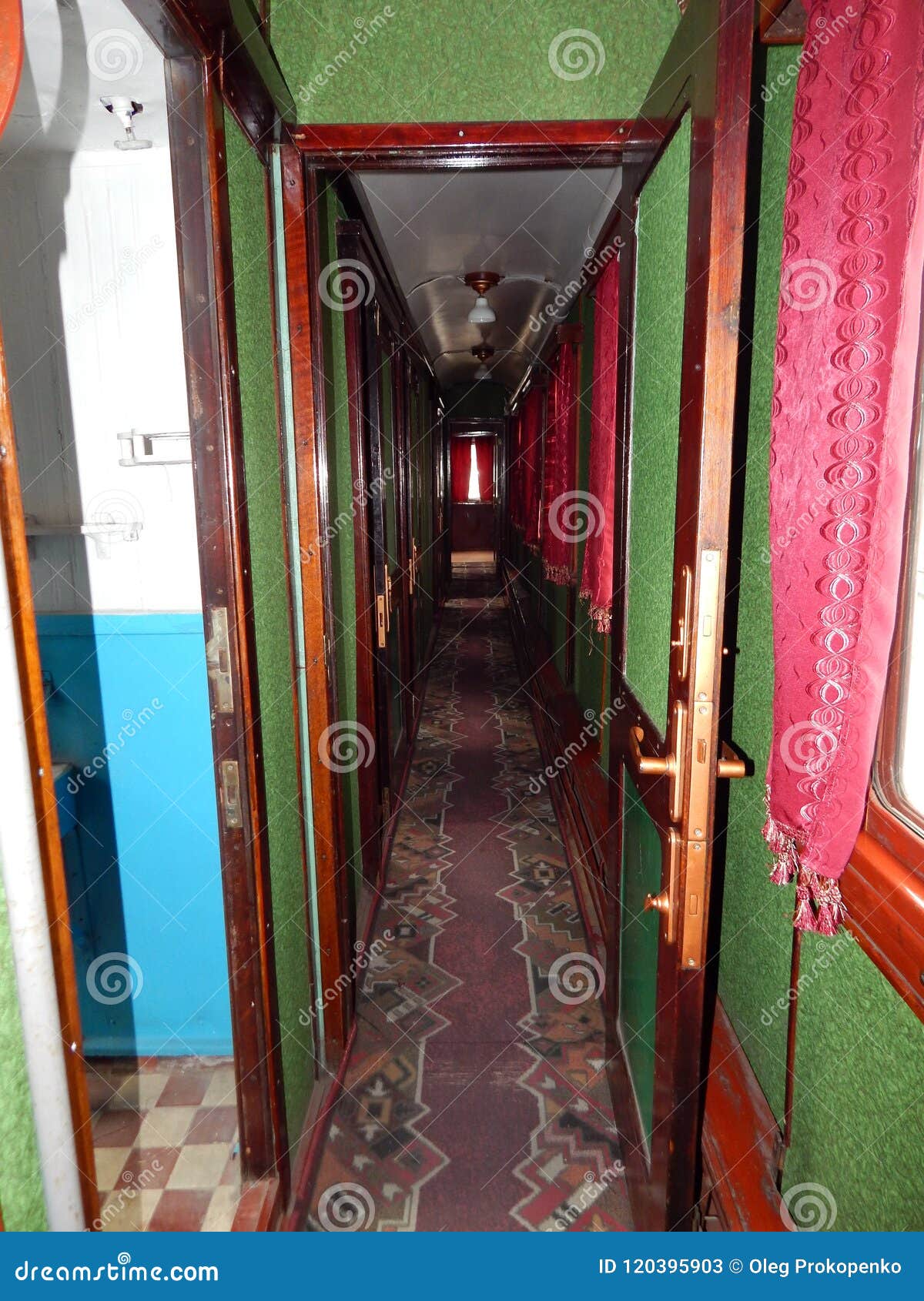 Interior of a Railway a Train Stock Image - Image of transportation ...