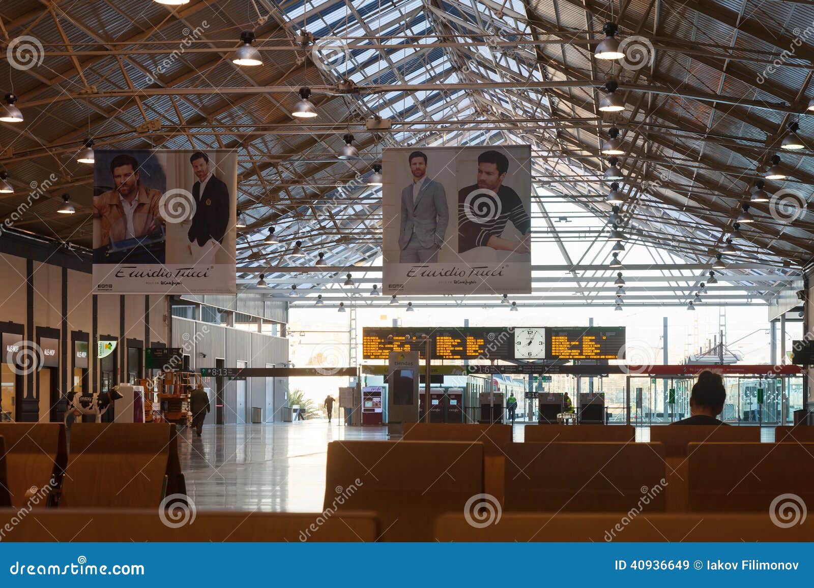 Interior of Railway Station in Alicante, Spain Editorial Stock Image ...