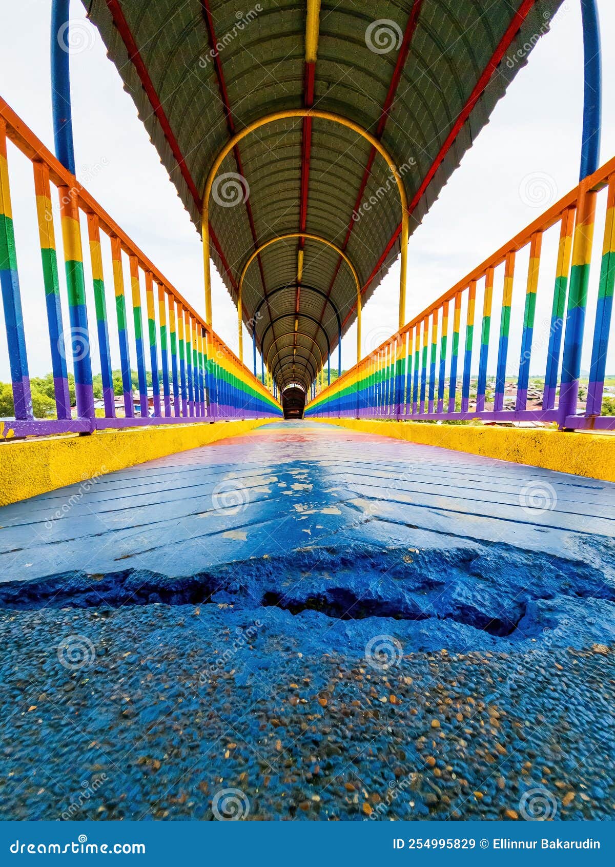 Interior of the Rainbow Bridge in Kuala Perlis. Selective Focus Stock ...