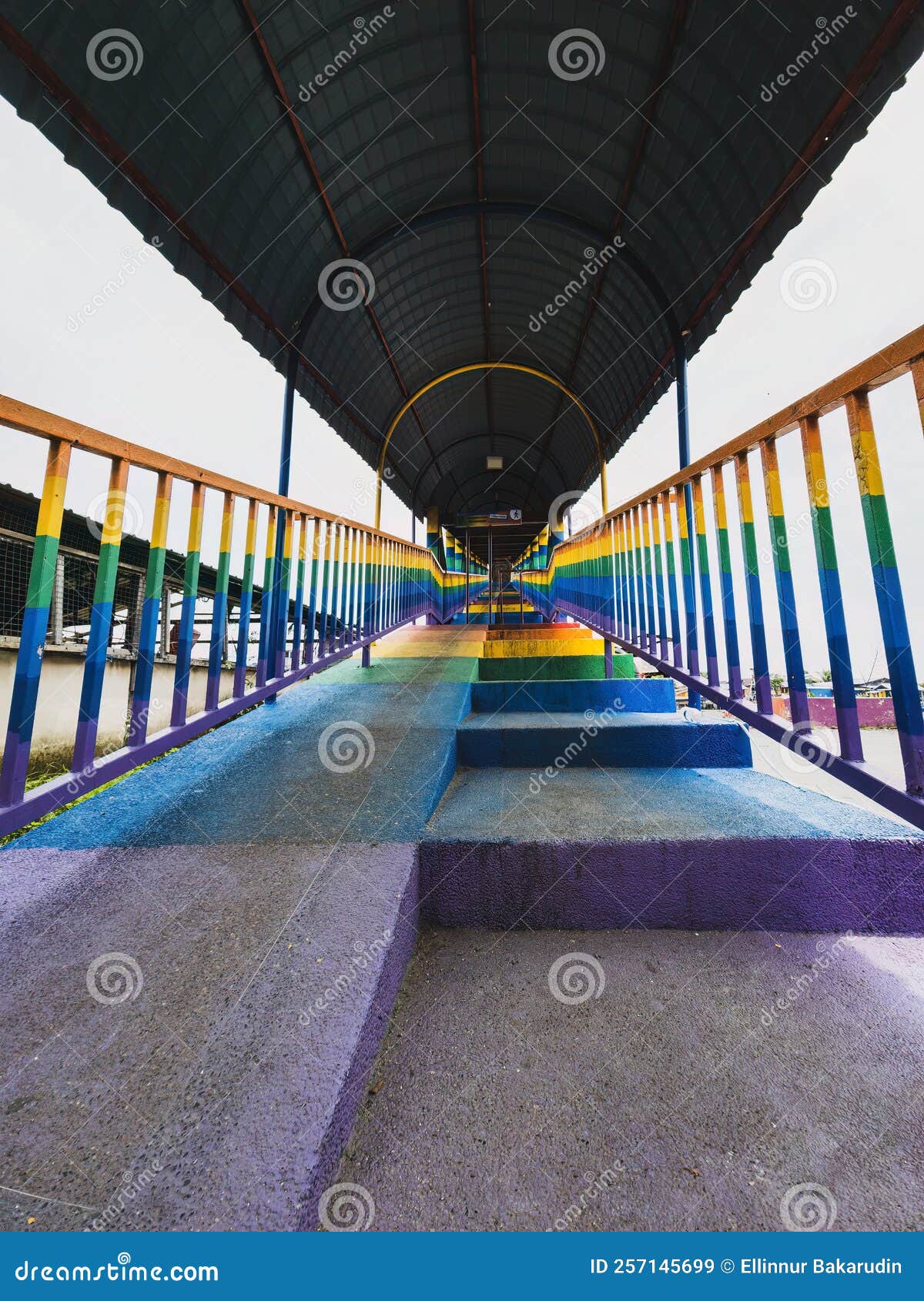Interior of the Rainbow Bridge in Kuala Perlis. Selective Focus Stock ...