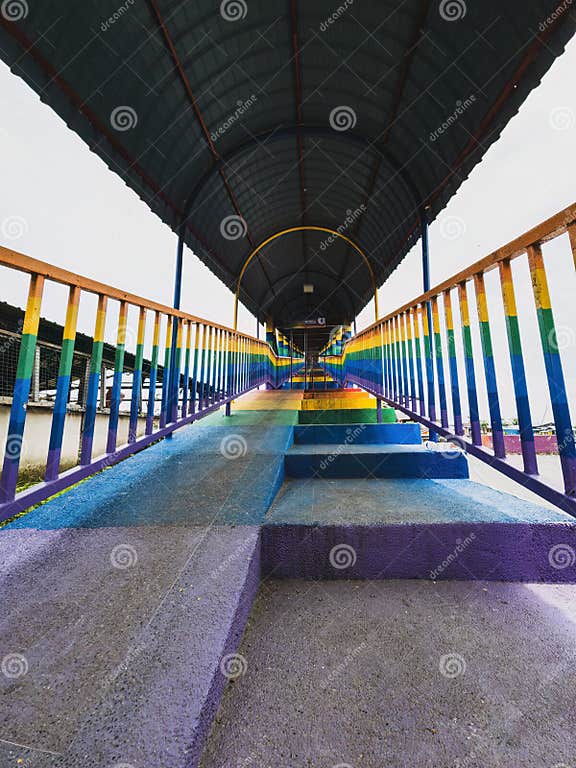 Interior of the Rainbow Bridge in Kuala Perlis. Selective Focus Stock ...