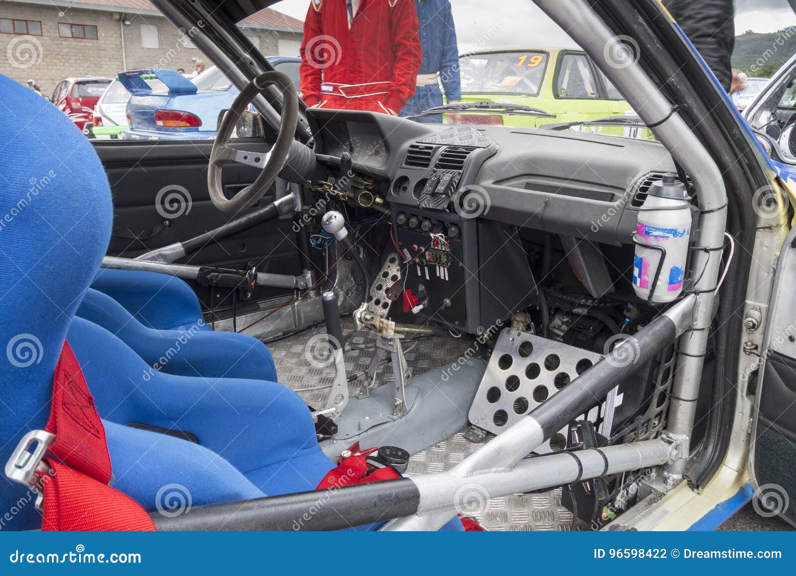 INTERIOR of a RALLY CAR stock photo. Image of roll, competition - 96598422