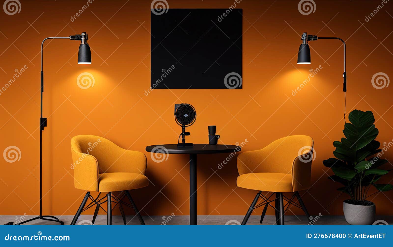 Interior of a Recording Studio, Commentary Booth or Radio Station ...