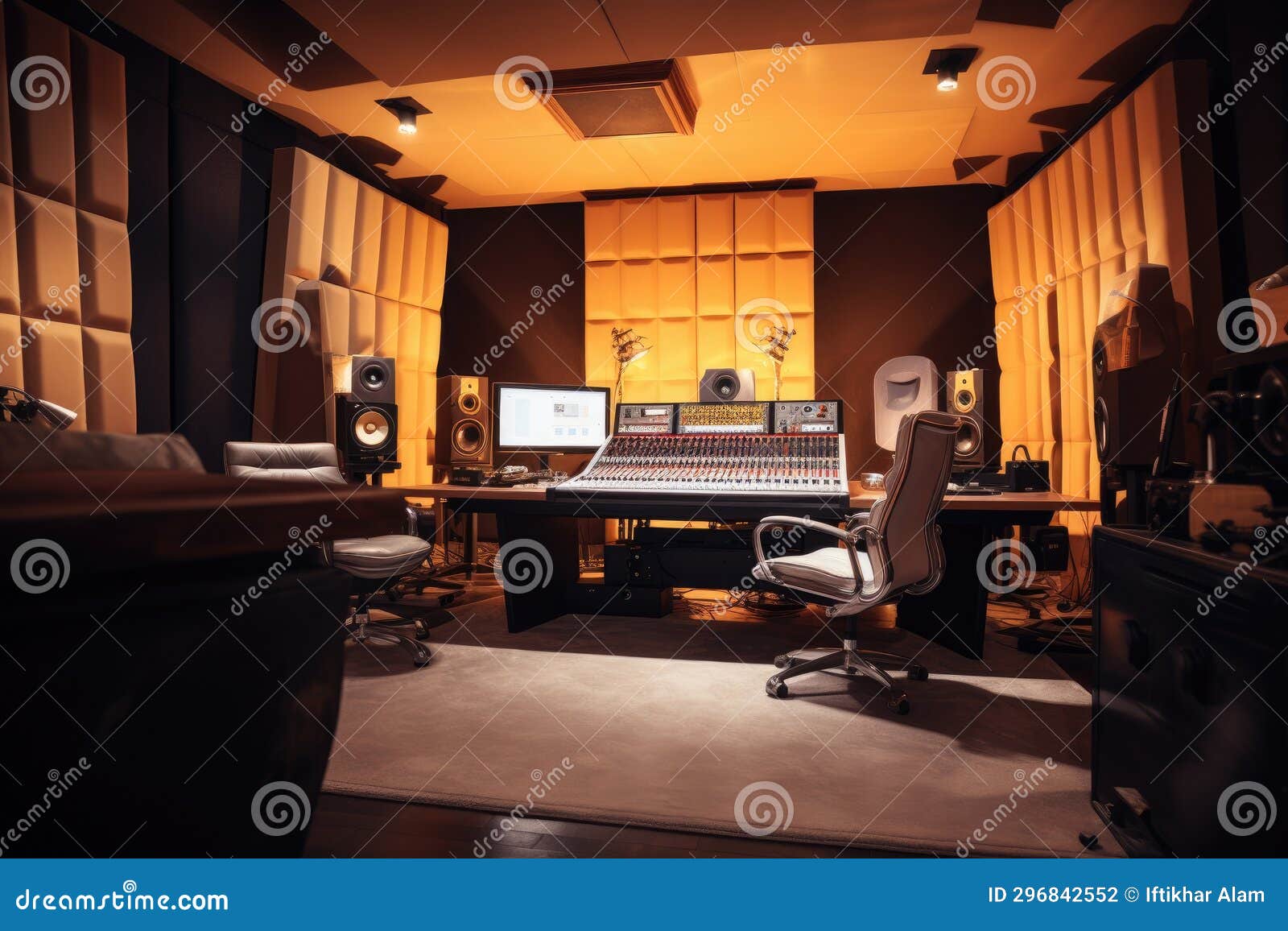Interior of a Recording Studio with Professional Equipment. Selective ...
