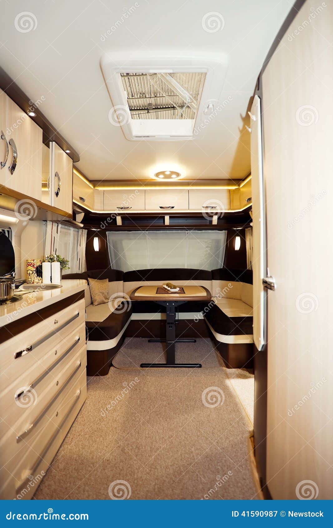 Interior of Recreational Vehicle Stock Image - Image of relaxation ...