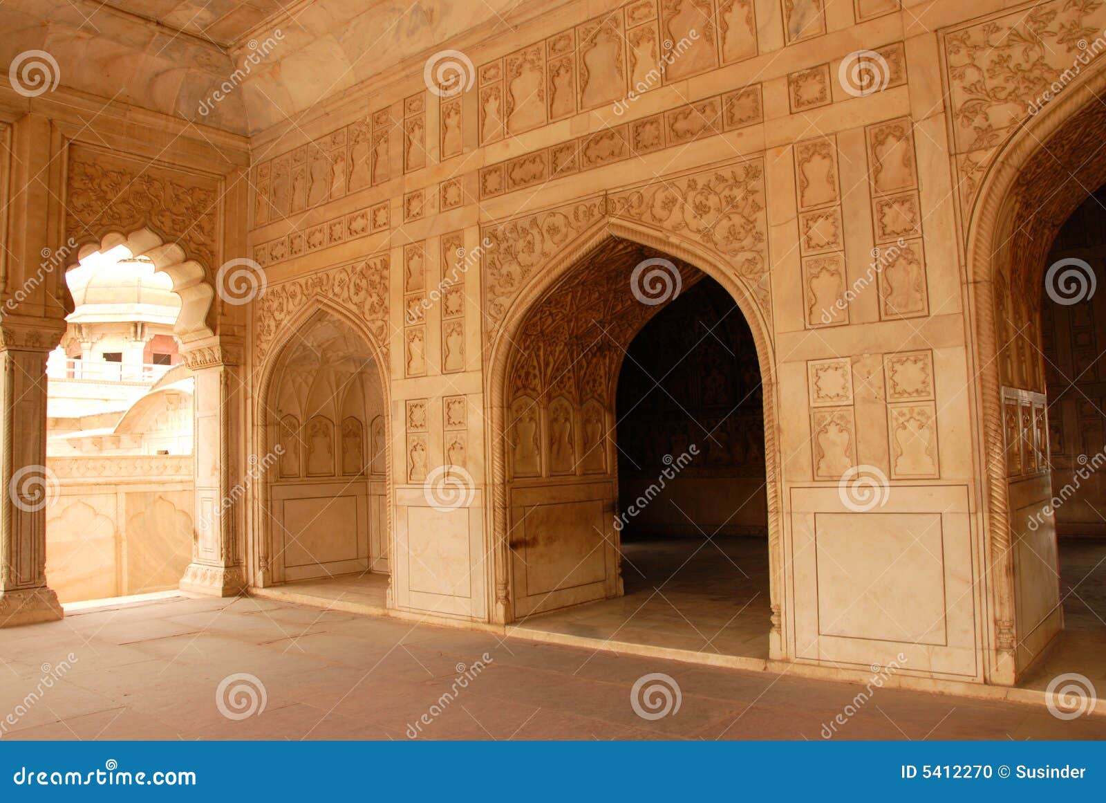 Interior of the Red Fort, India Stock Photo - Image of landmark ...