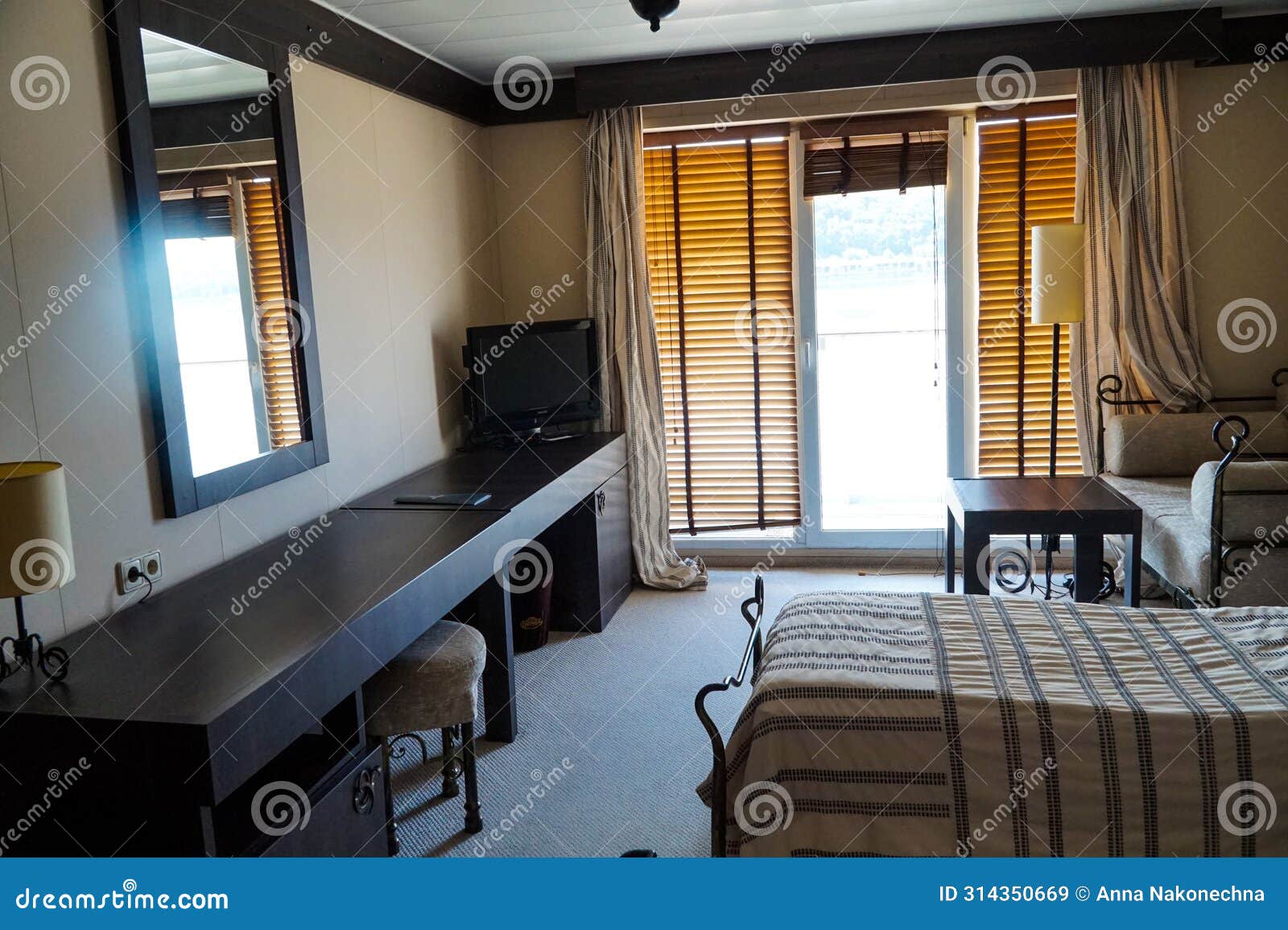 Interior of a Regular Hotel Room for 2 People Stock Image - Image of ...