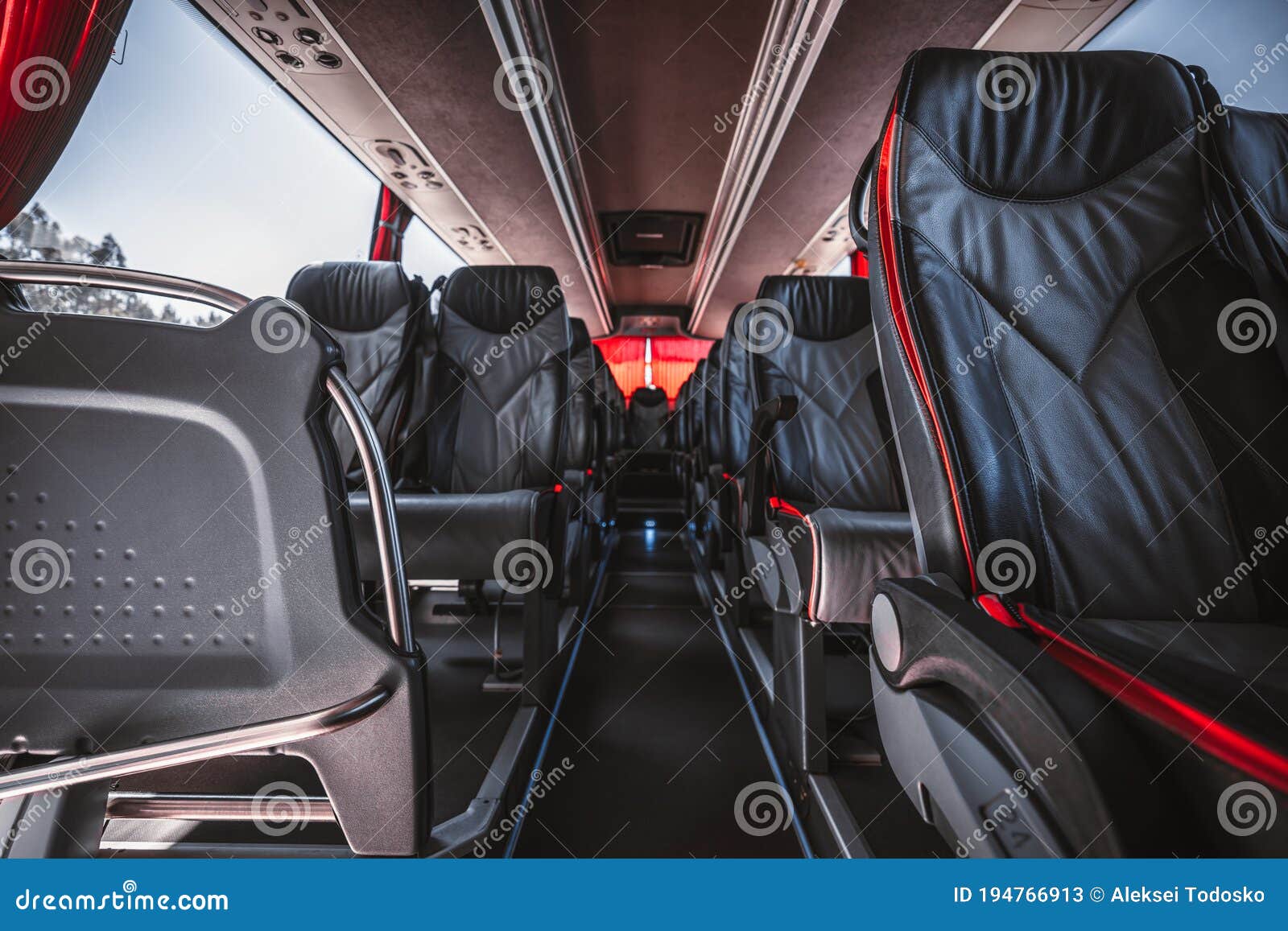 Interior of a Regular Intercity Bus Stock Image - Image of contemporary ...