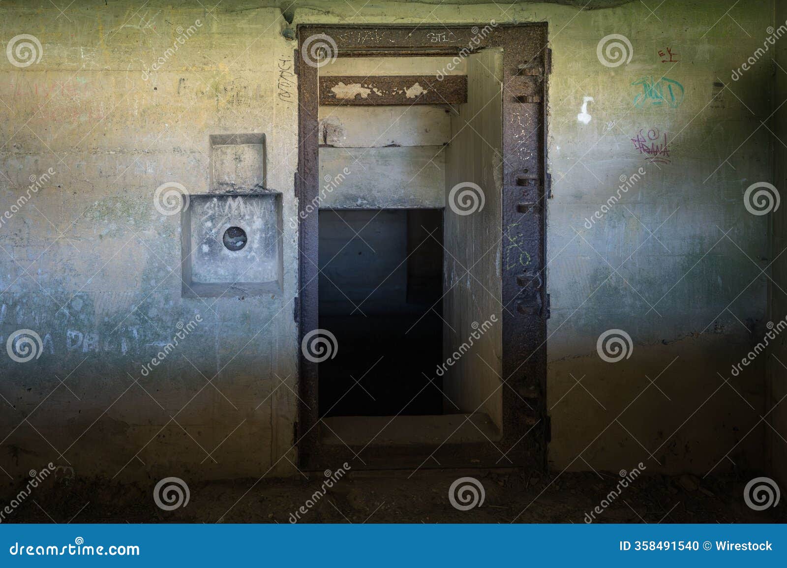 Interior of the Remains of the German Bunker from the Second World War ...