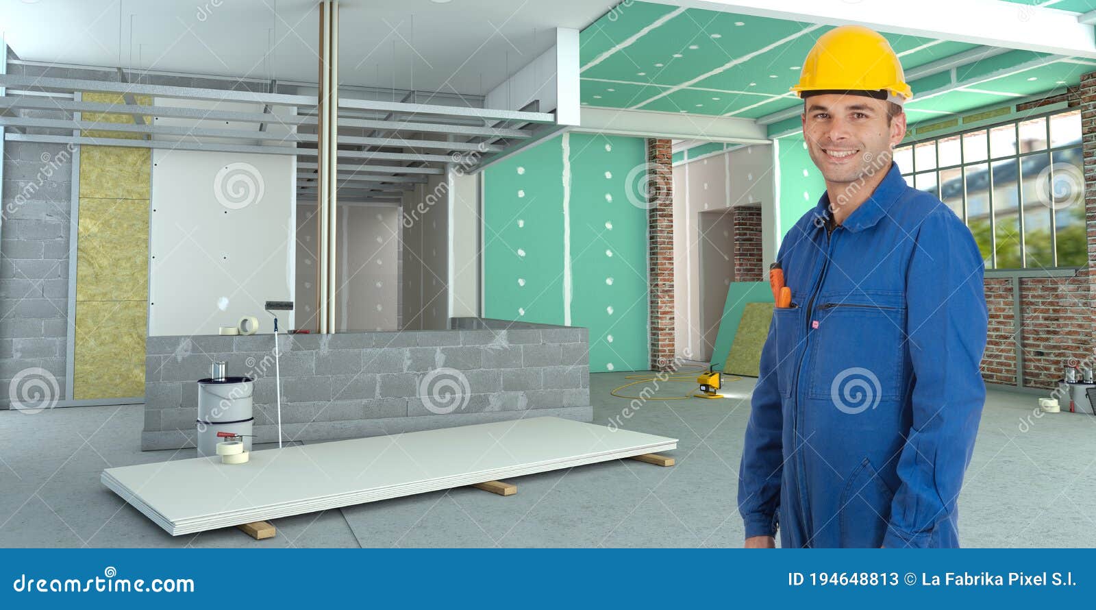 Interior Remodeling Professional Stock Image - Image of home ...