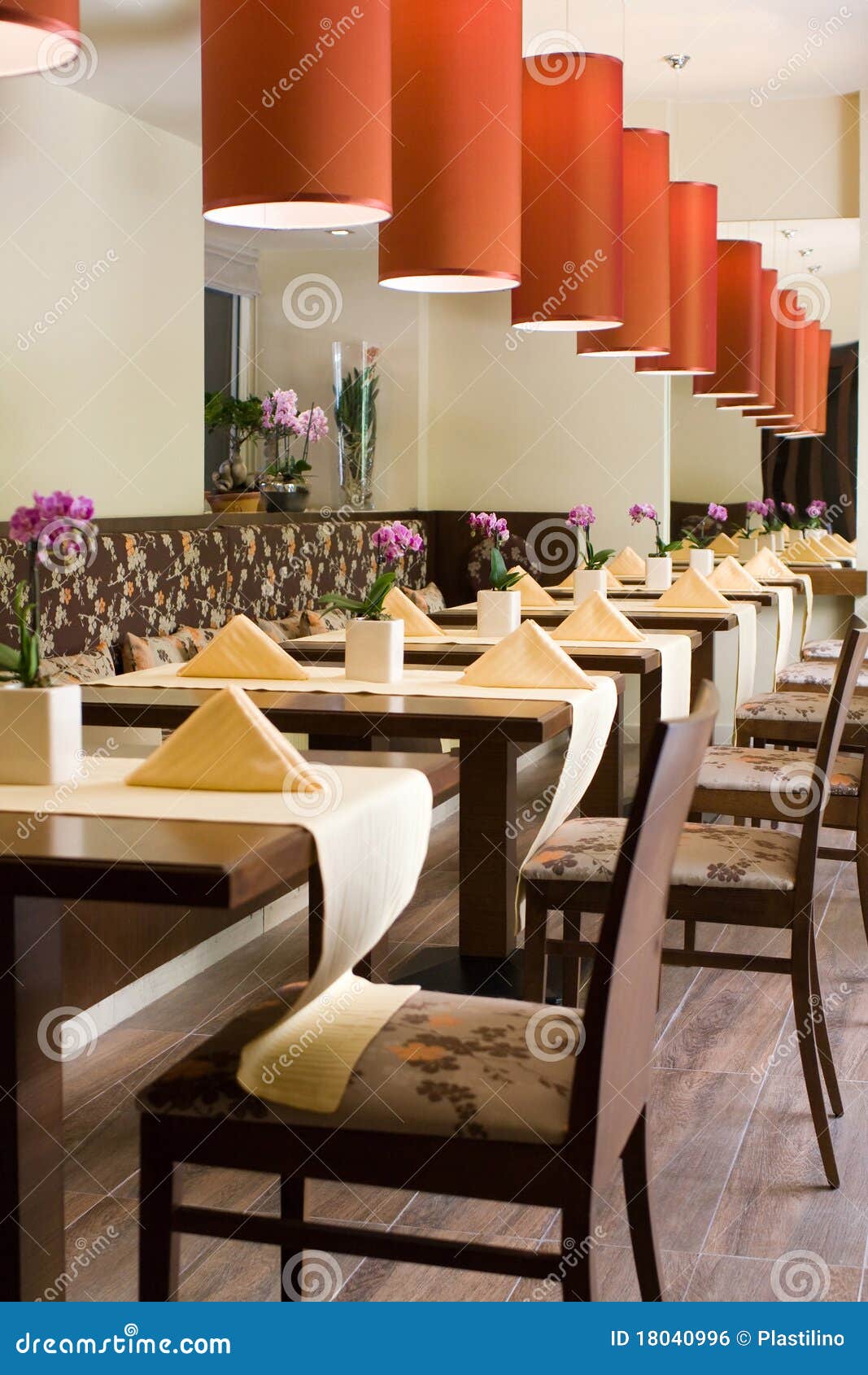 Interior of restaurant stock photo. Image of city, food - 18040996