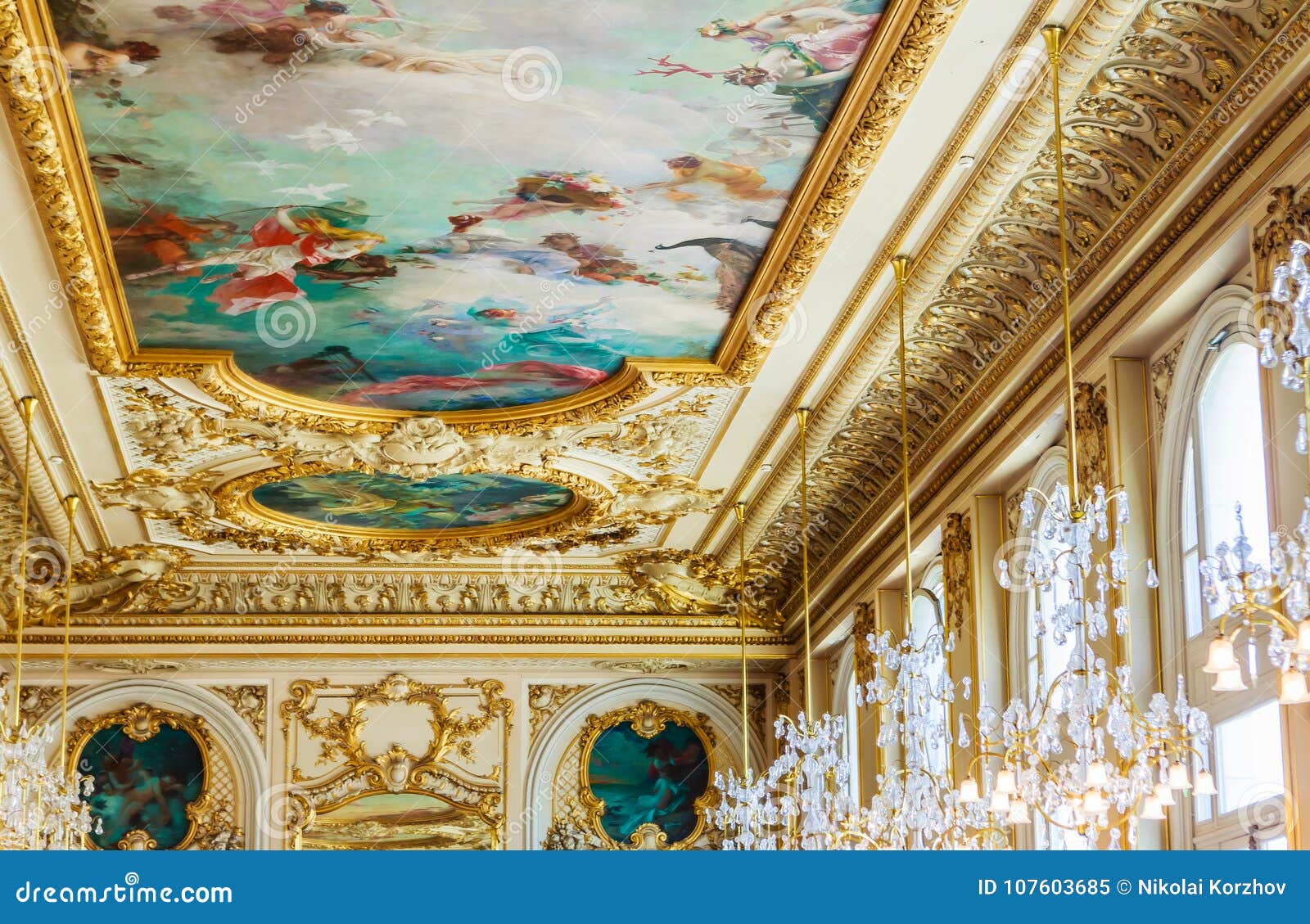 Decoration Inside Coricancha Inca`s Temple Of The Sun Stock Image ...