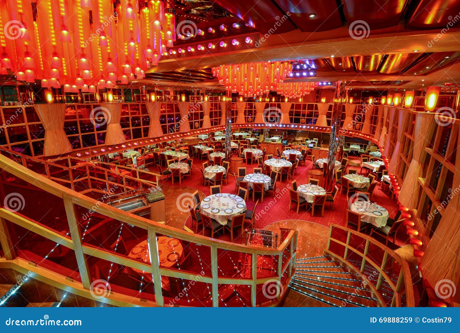 Interior Restaurant Cruise Ship Editorial Stock Image - Image of inside ...