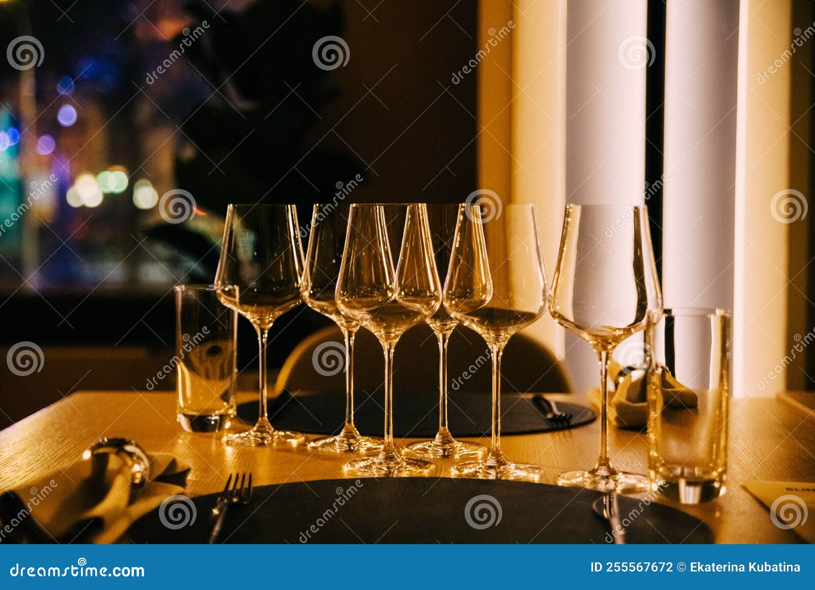 The Interior of the Restaurant, Evening Dining Stock Photo - Image of ...