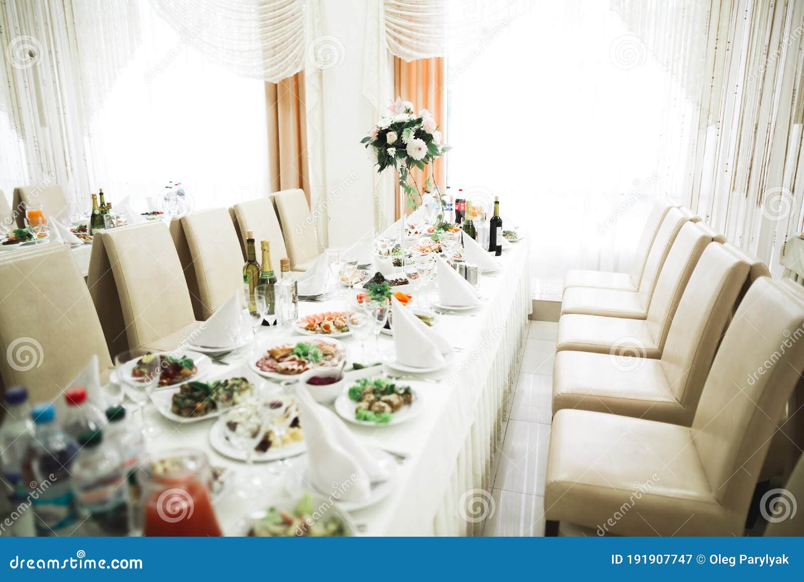Interior of a Restaurant Prepared for Wedding Ceremony Stock Image ...