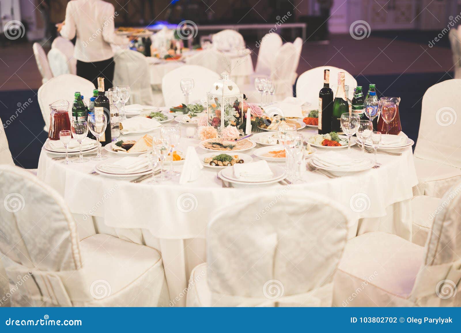 Interior of a Restaurant Prepared for Wedding Ceremony Editorial ...