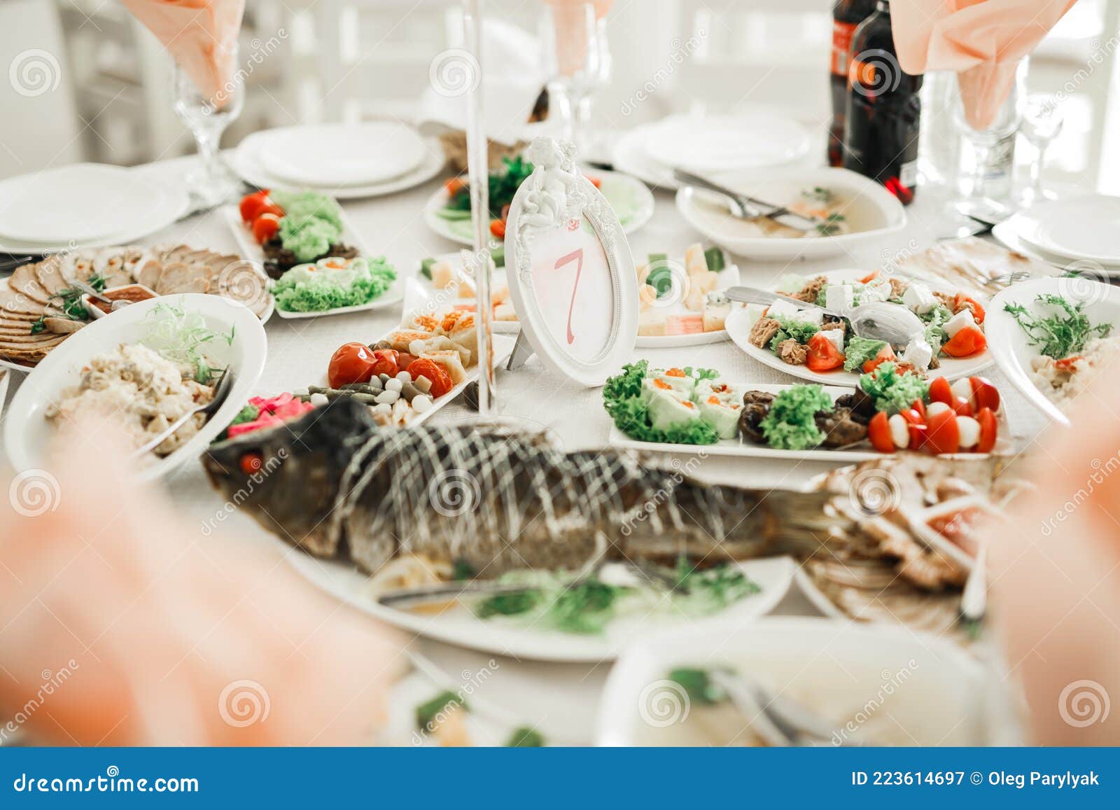 Interior of a Restaurant Prepared for Wedding Ceremony Stock Image ...