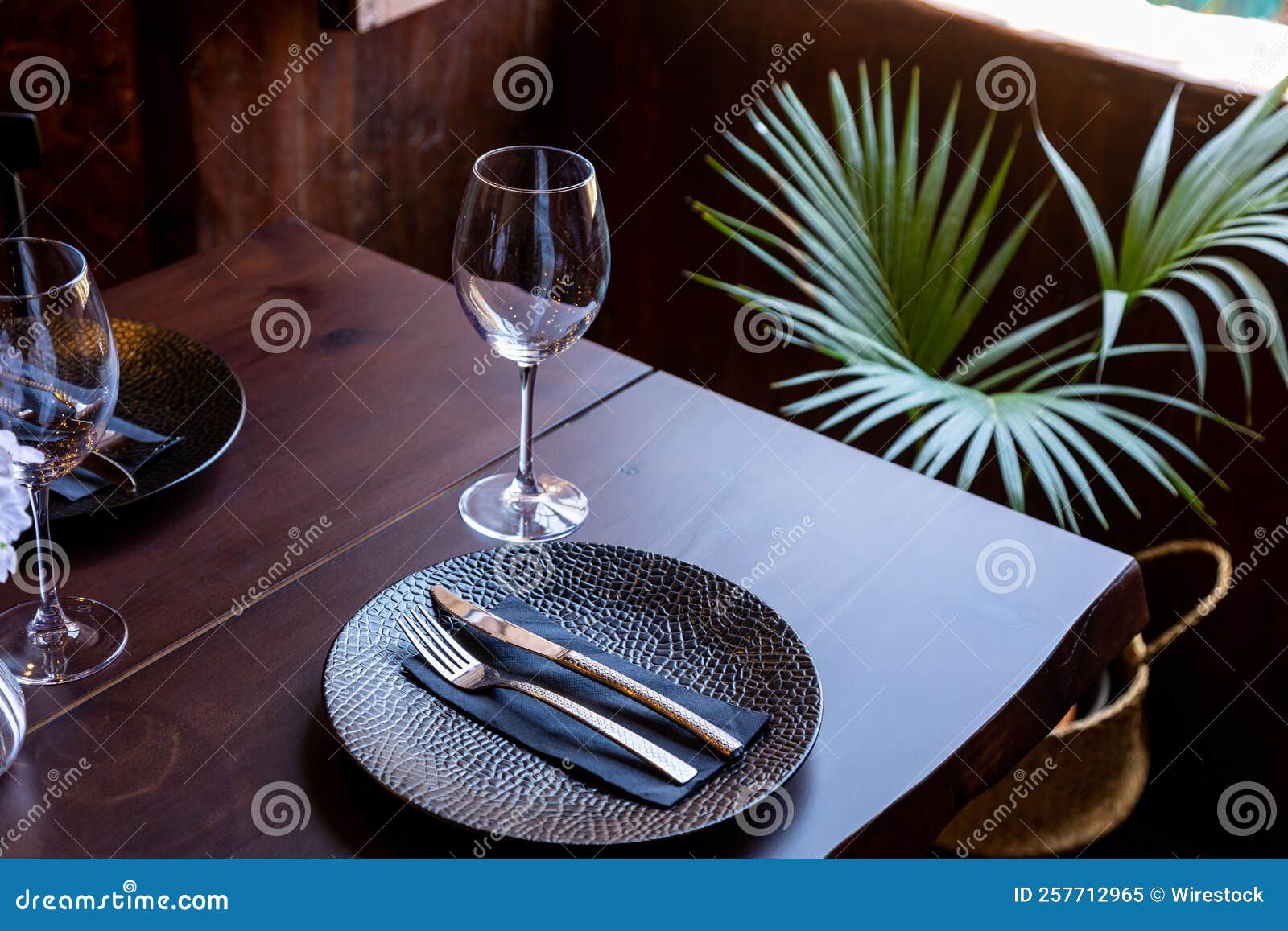 Interior of a Restaurant with Tables Ready To Be Served Stock Image ...