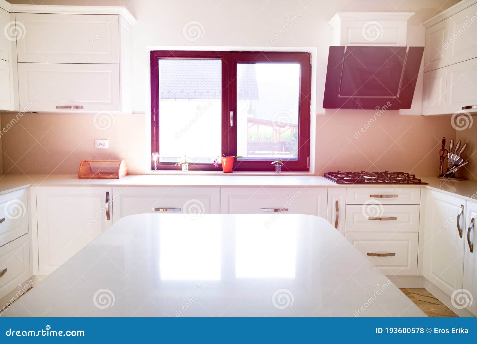 Interior of a Rich House Kitchen Stock Photo - Image of kitchen ...