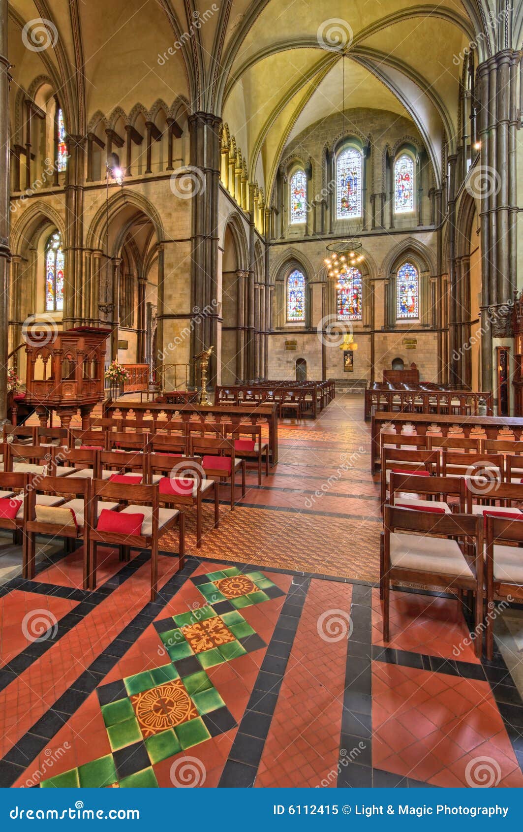 The Interior of Rochester Cathedral Stock Image - Image of ancient ...