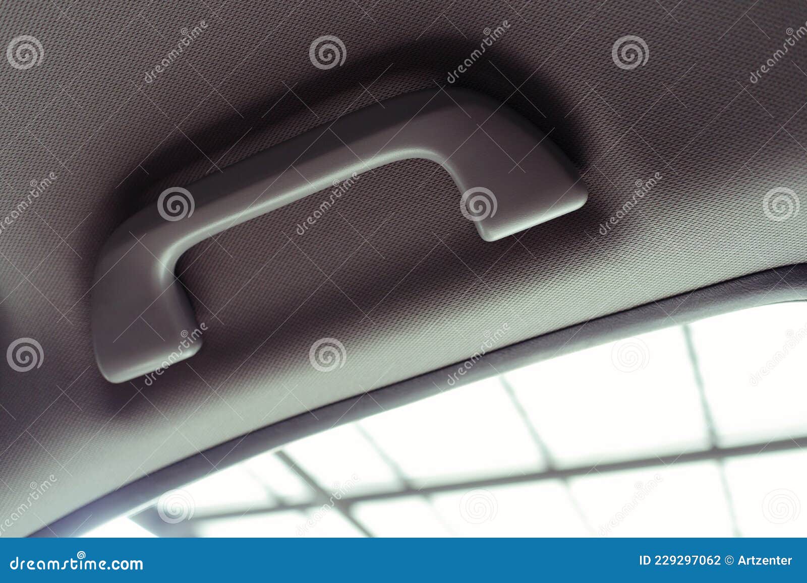 Interior roof handle stock photo. Image of focus, grey - 229297062