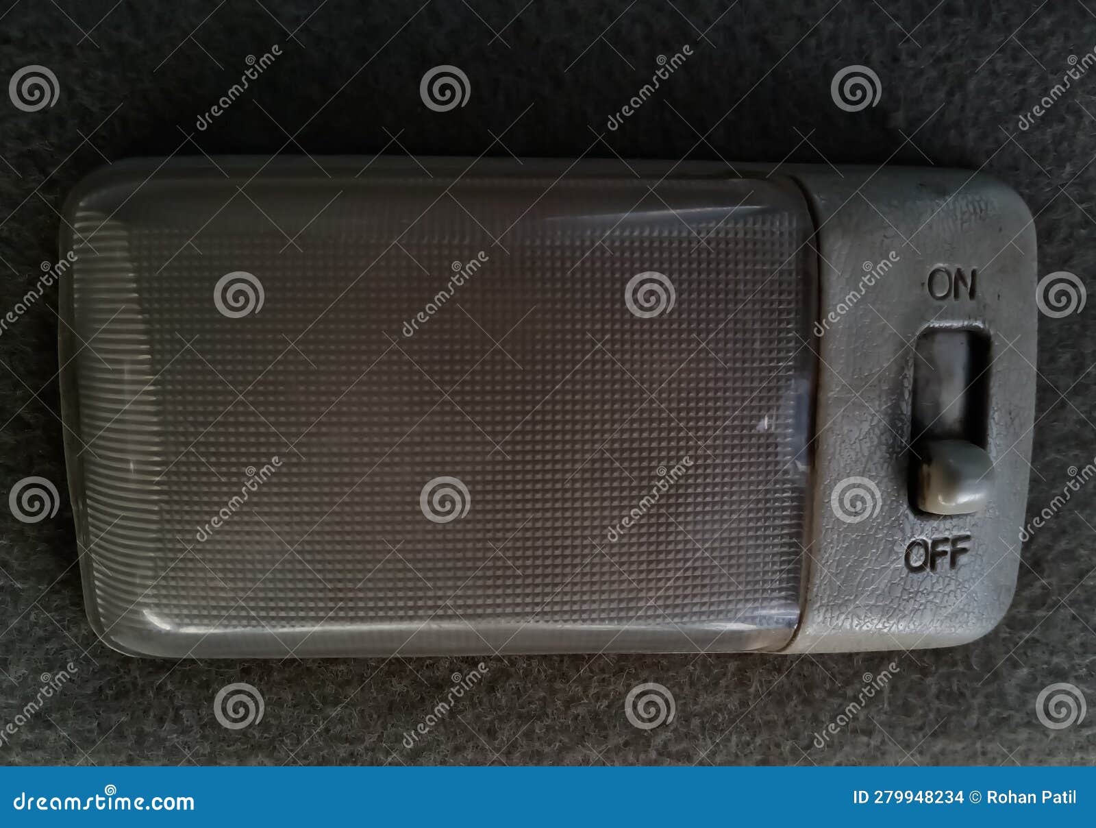 Interior Roof Light for Automobile Off Switch Stock Photo - Image of ...