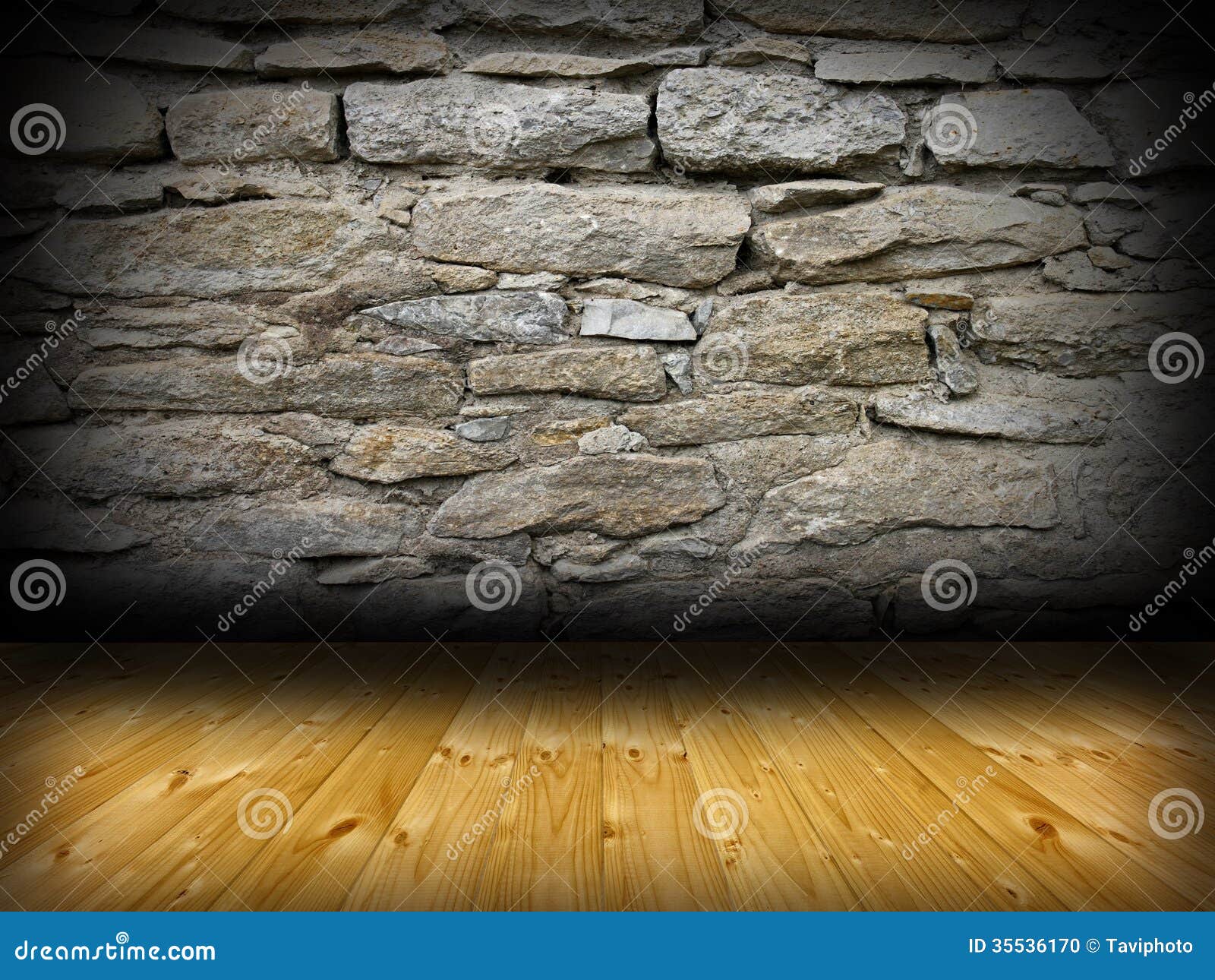 Interior Room Backdrop with Wood and Stone Stock Photo - Image of aged ...