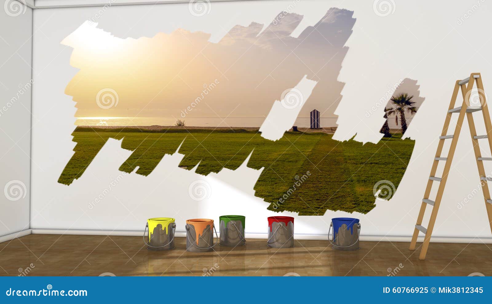 Interior room and cans stock illustration. Illustration of cans - 60766925