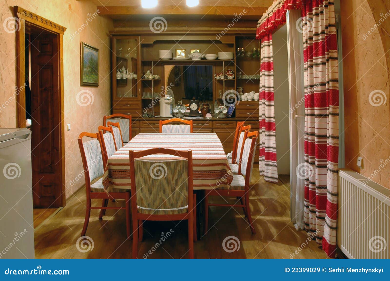 Interior of a Room with Chairs for Eating Stock Image - Image of dining ...