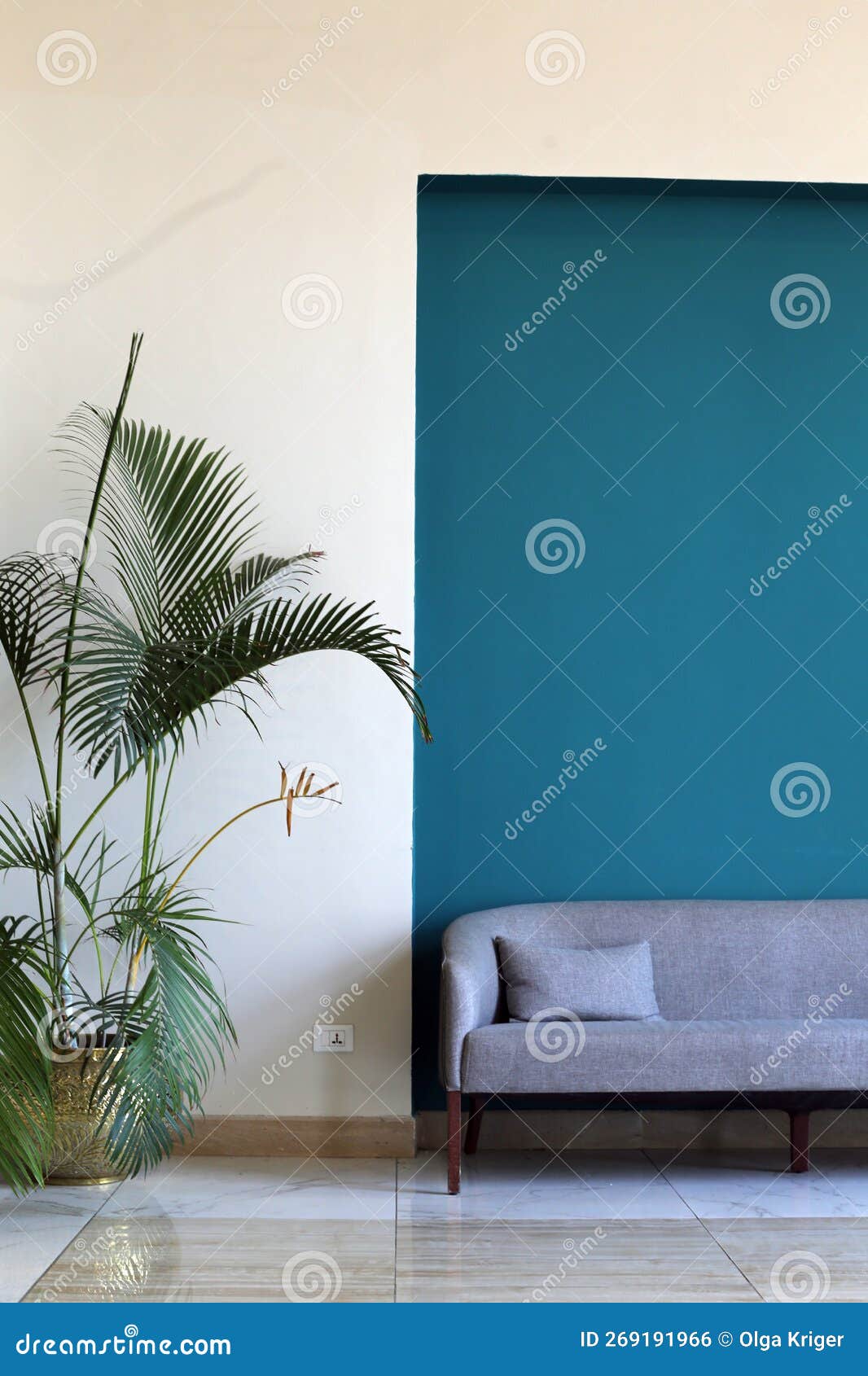 Interior Room Design Sofa and Tree Stock Photo - Image of floor, style ...