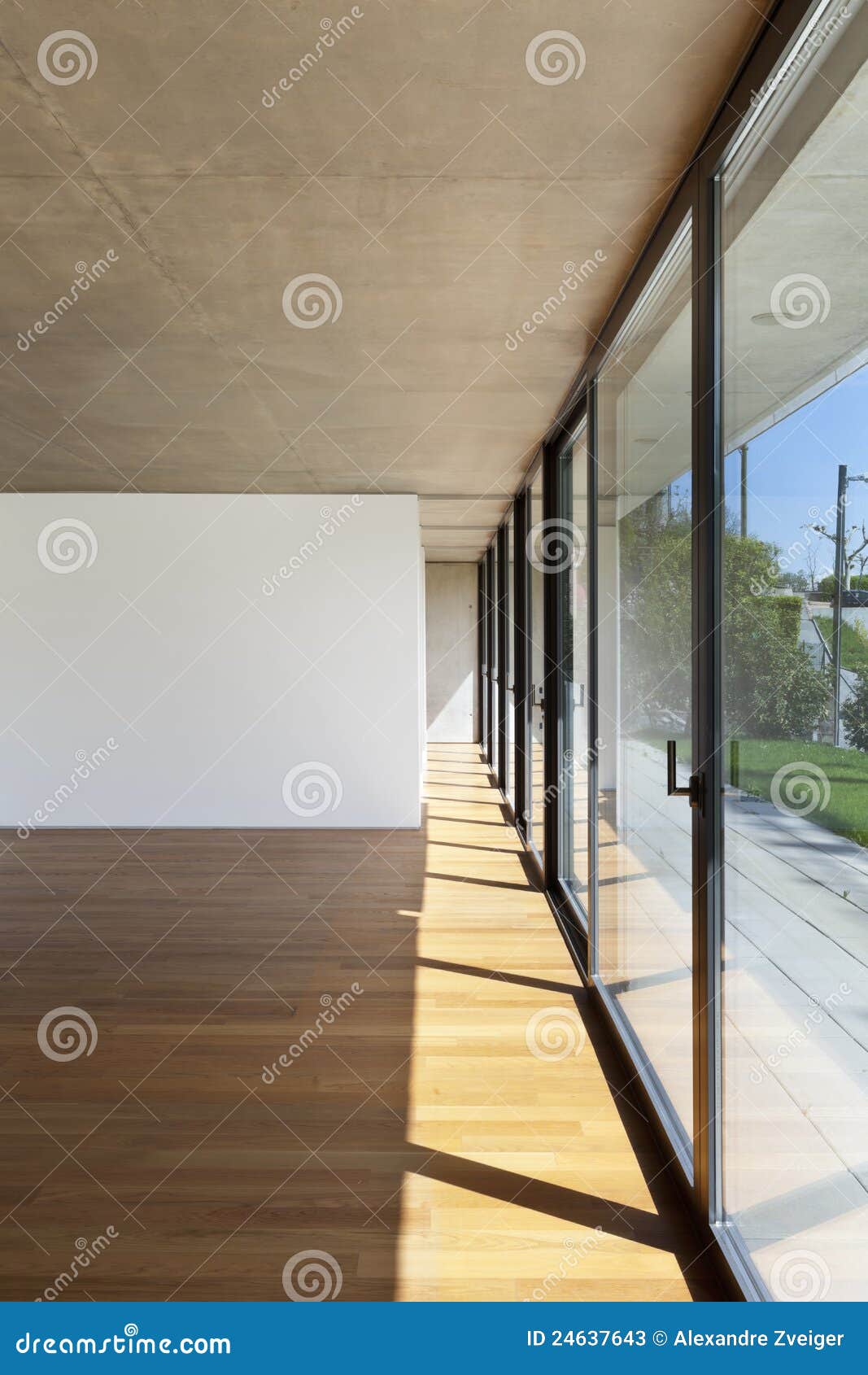 Interior Room, Large Window Stock Image - Image of residential, light ...