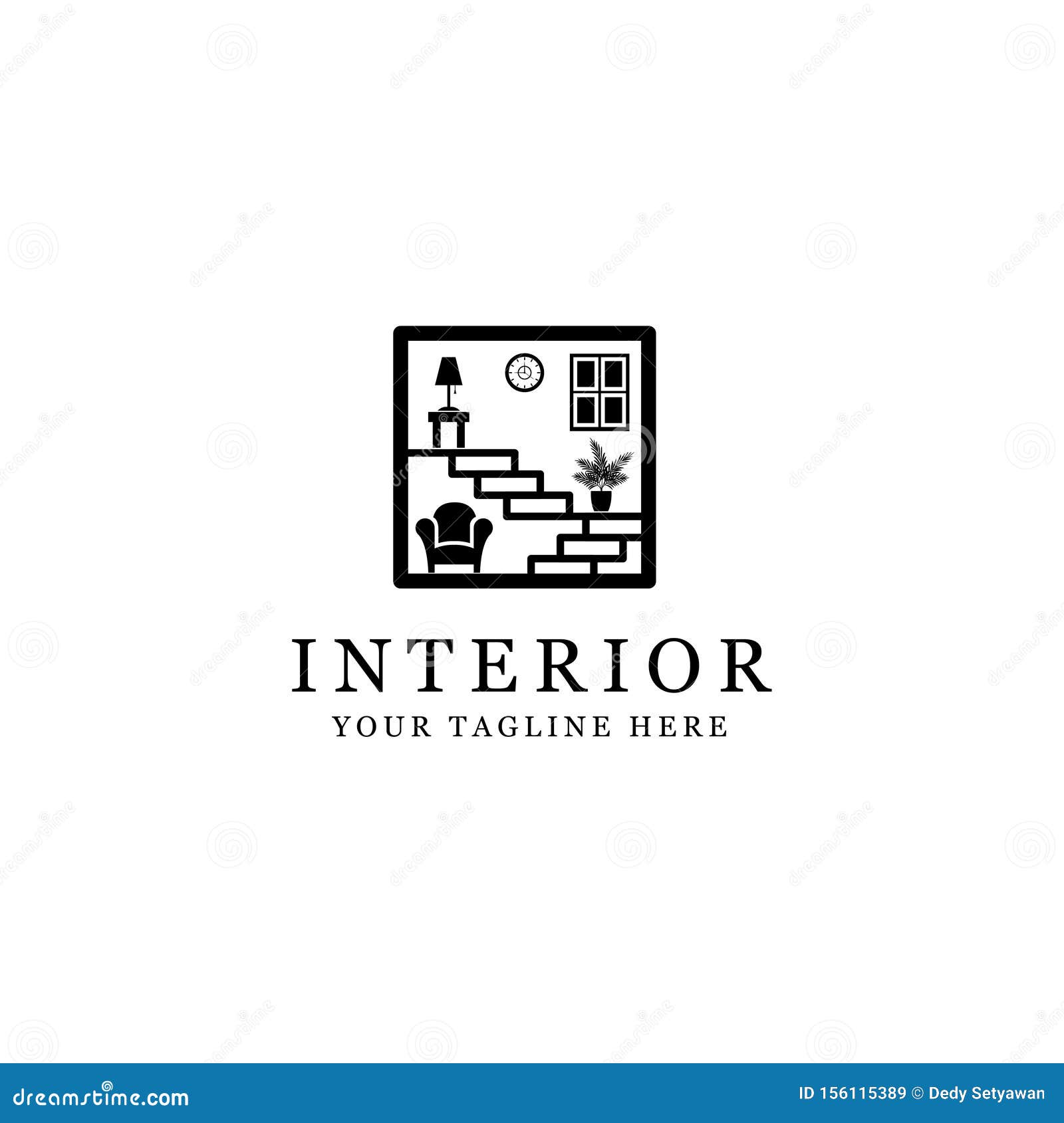 Interior room logo stock vector. Illustration of business - 156115389