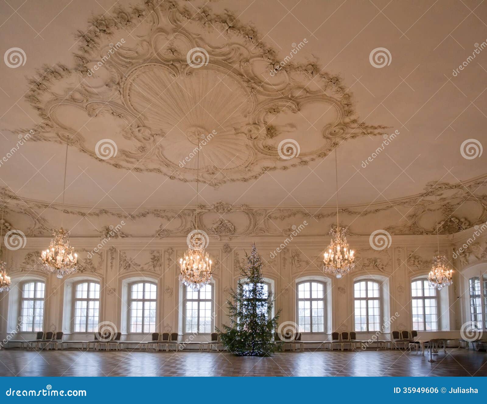 Interior in Rundale Palace stock photo. Image of ballroom - 35949606